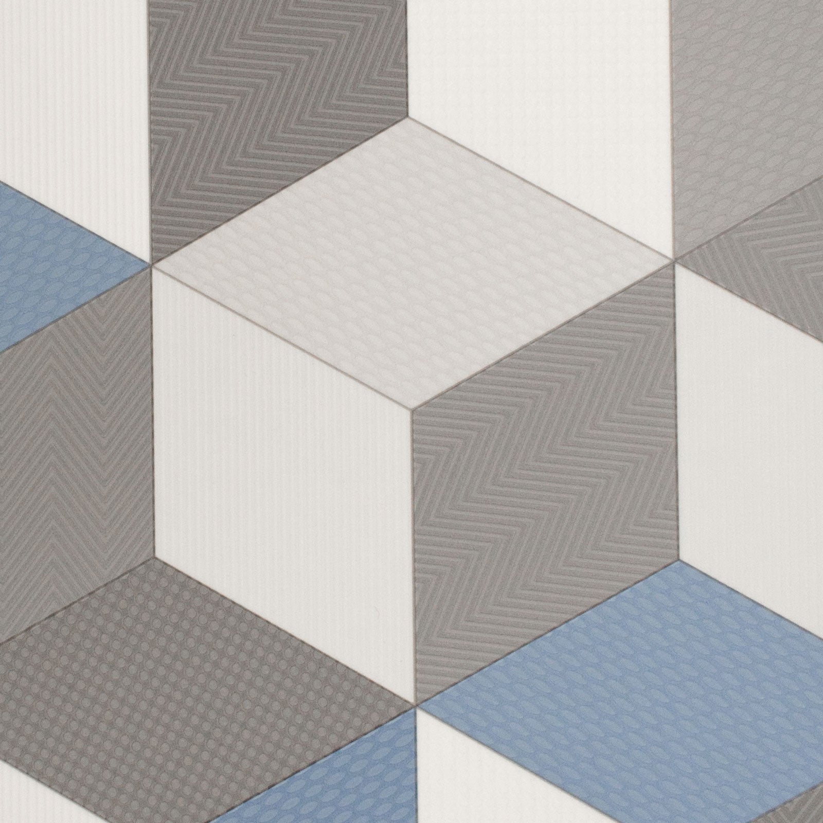 Blue Cubes Retro Modern Pattern Primo Vinyl Flooring – More For Your ...